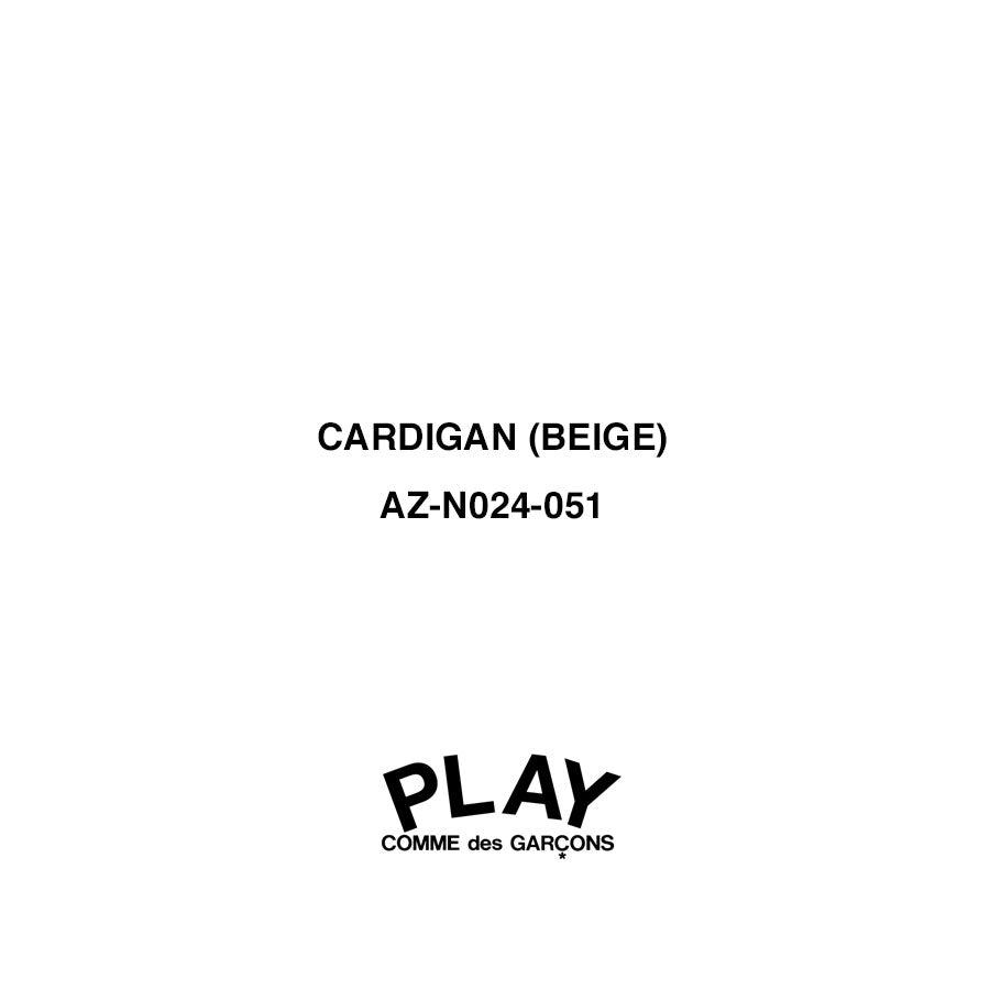 【PLAY COMME des GARCONS/プレイコムデギャルソン】CARDIGAN (BEIGE) AZ-N024-051の通販 「ONENESS ONLINE STORE」