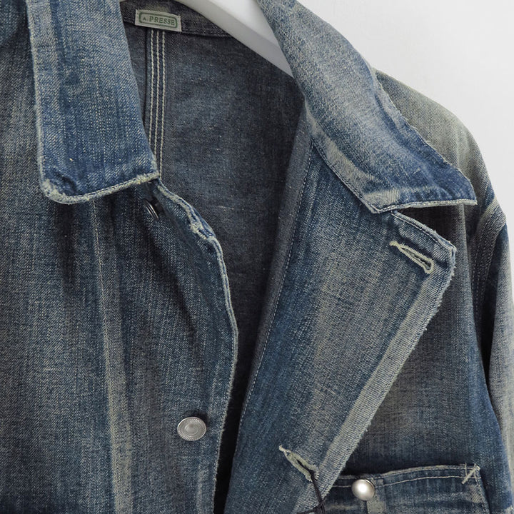 A.PRESSE/アプレッセ】Vintage Coverall Jacket 25SAP-01-22Kの A.PRESSE/アプレッセ】Vintage Coverall Jacket 25SAP-01-22Kの